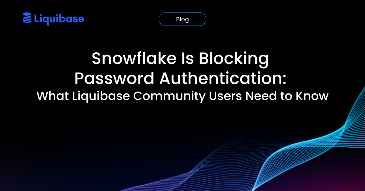 Prepare Liquibase Community for Snowflake Auth Changes